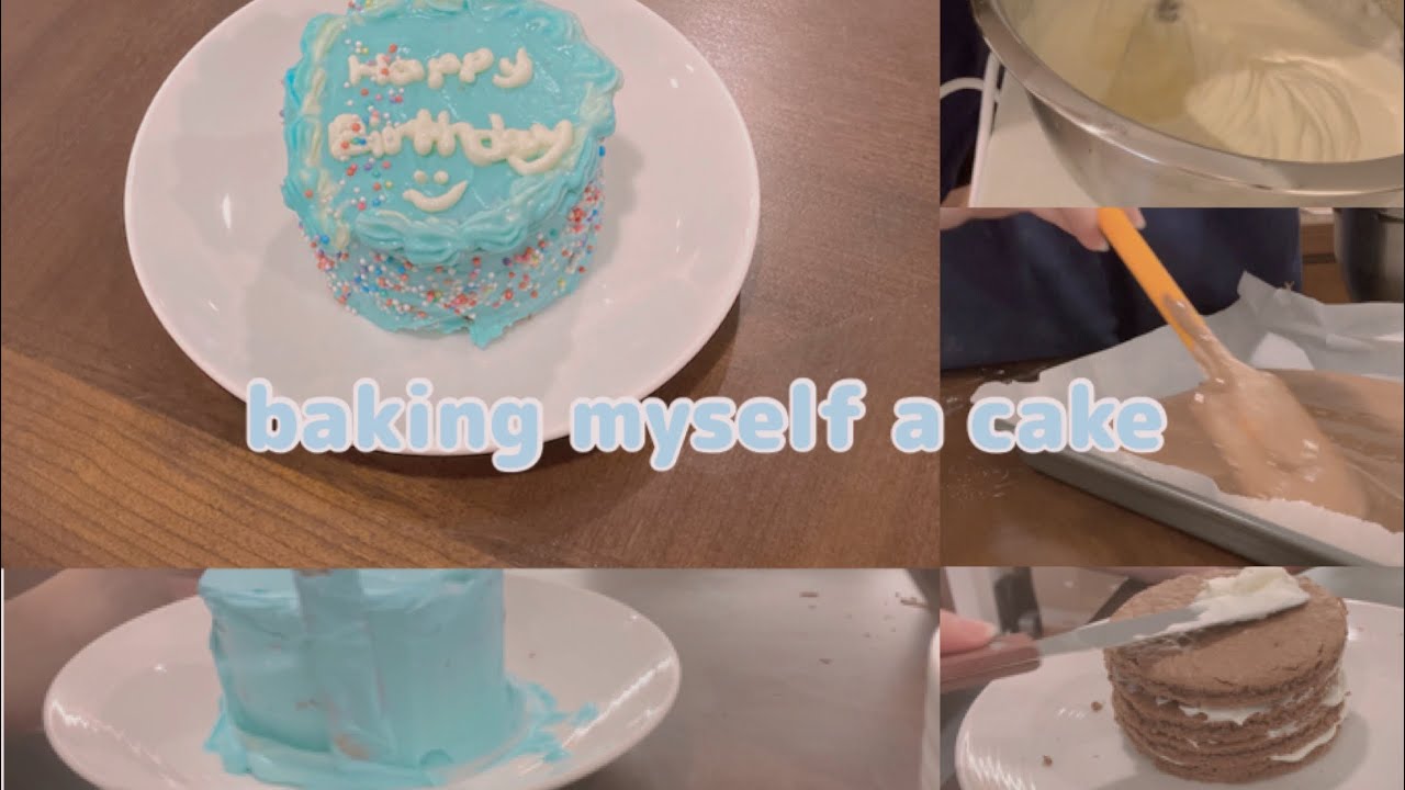 baking myself a cake 🎂 - YouTube