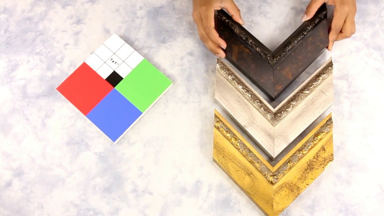 Corner Samples - Custom-made Wood Picture Frames: 2-1/2" Patterned Leaf ...