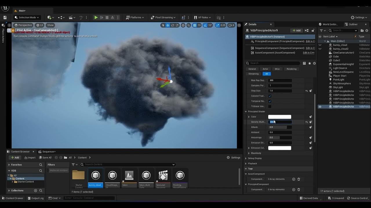 Tip for using @thibaultlambert7764 VDB importer in UE5.1 - YouTube