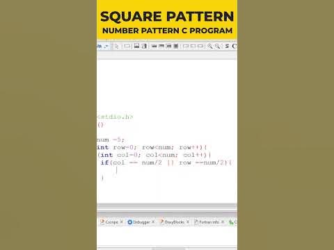 C Number Pattern Programs (11011-11011-00000-11011-11011) - YouTube