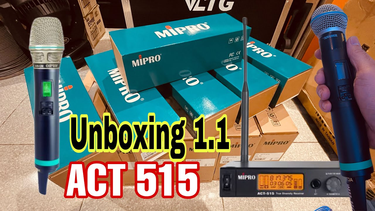 NEW MIPRO ACT 500 MODEL | UNBOXING 6 UNITS | 600hz Frequency - YouTube