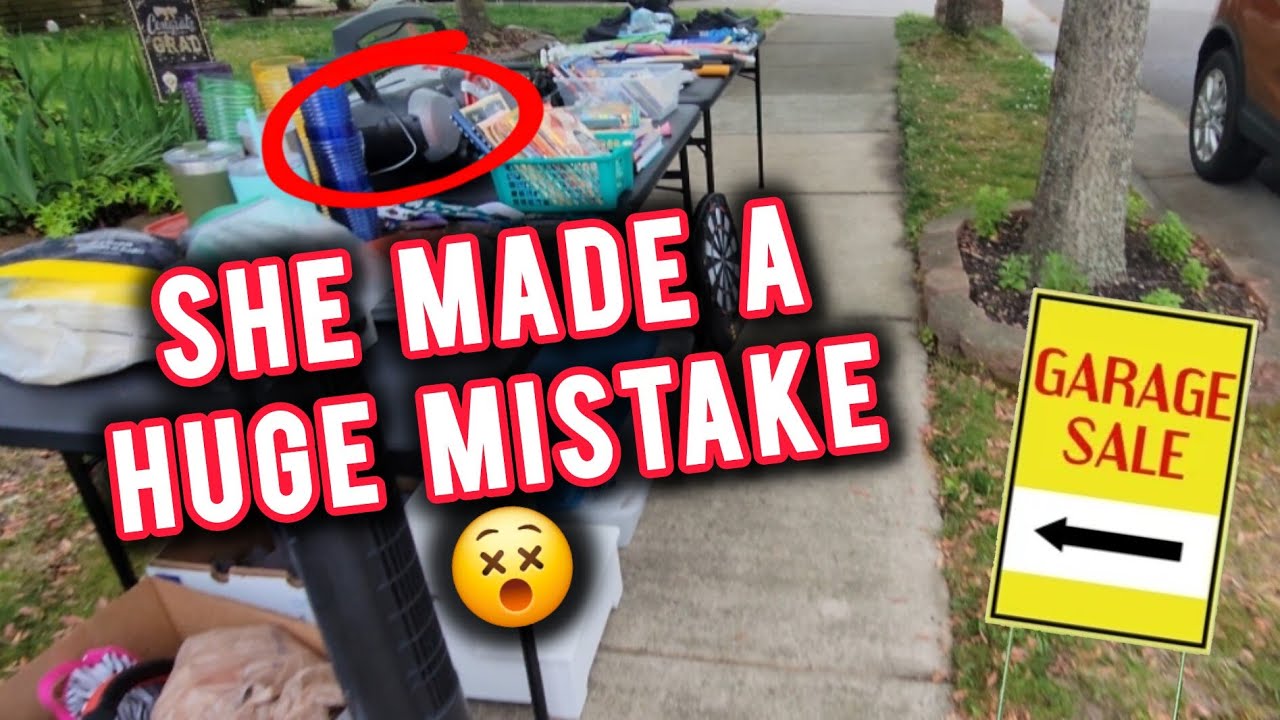 $200 sitting in PLAIN SIGHT! Garage sale fail! - YouTube