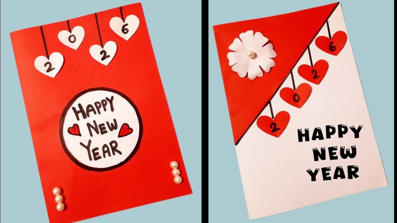 2 New year card ideas | Card making ideas | Greeting card idea - YouTube