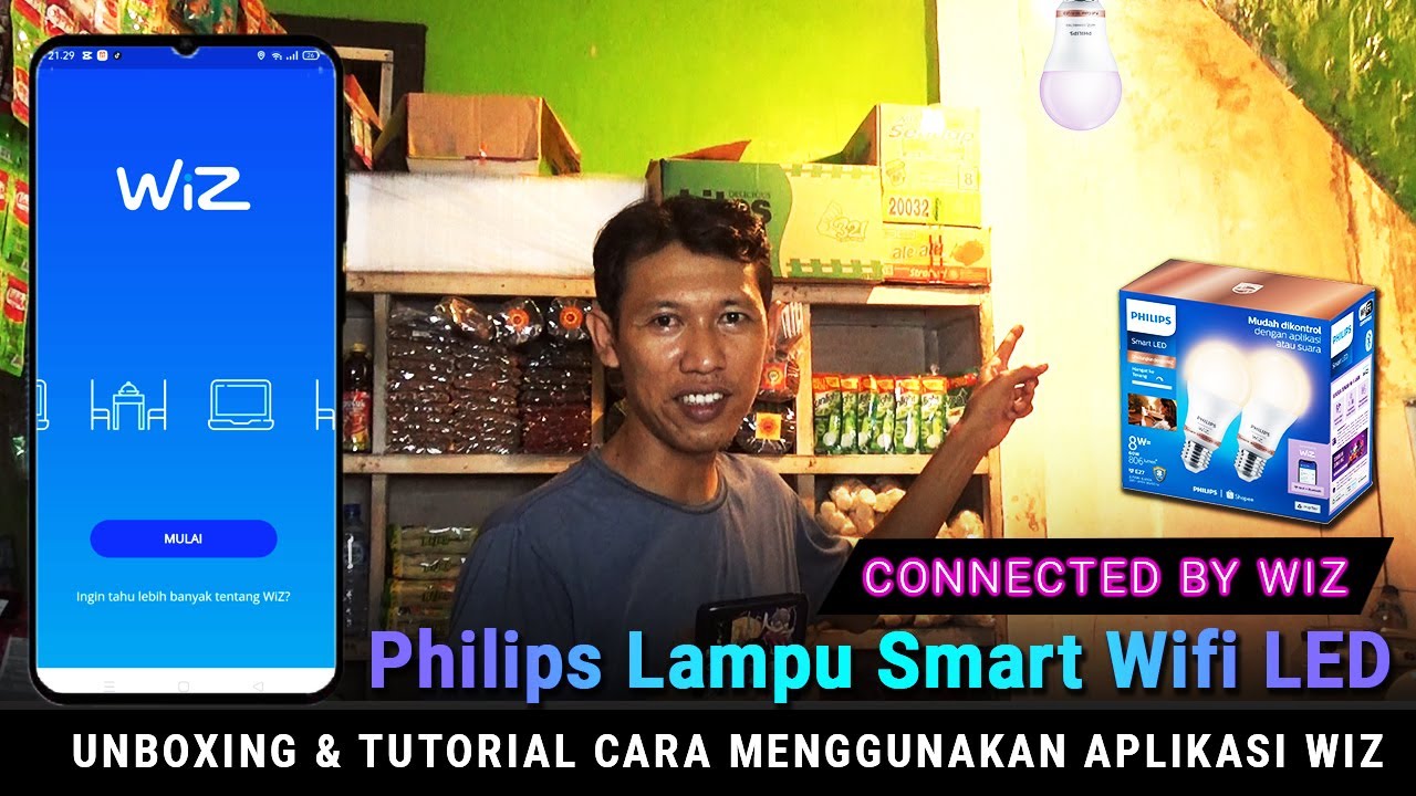 UNBOXING Smart Philips Wifi LED & Cara Menggunakan Aplikasi Wiz - YouTube