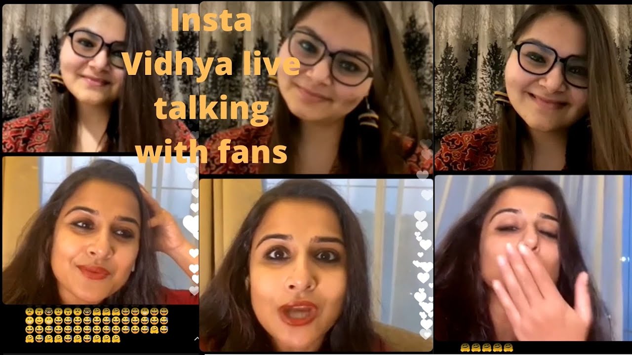 Vidya Balan Insta live interaction with fans||Vidya Balan talks about ...
