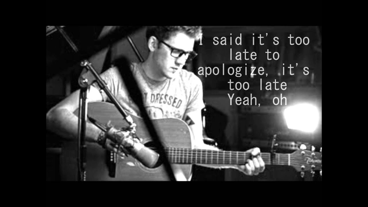 Apologize (cover by Alex Goot) Lyrics - YouTube