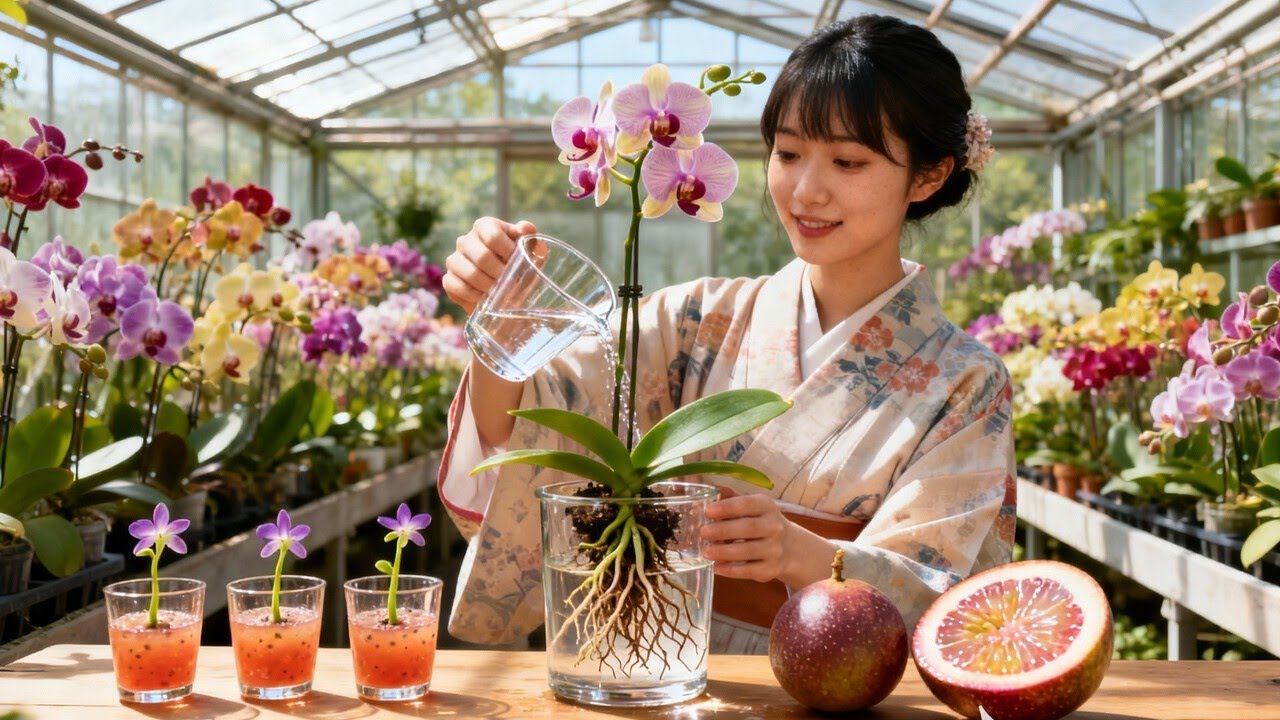 Little trick to make orchids bloom in 3 days! Anyone can do it. - YouTube