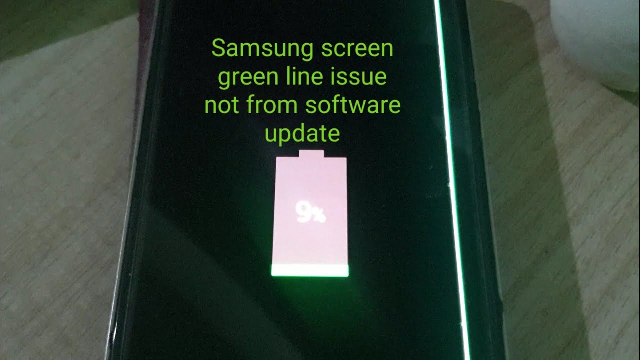 Green line issue on Samsung Screen was not from software update - YouTube