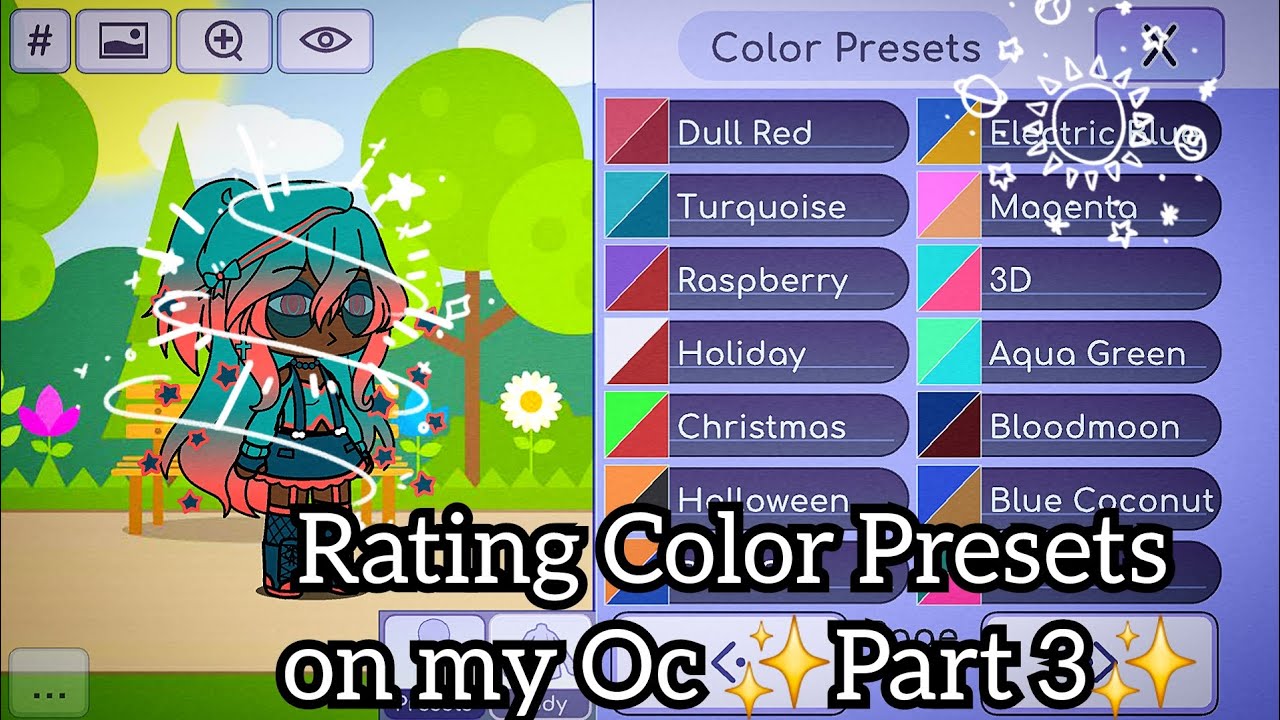 Rating Color Presets on my Oc ️Part 3/9 ️ (NOT ORIGINAL) - YouTube