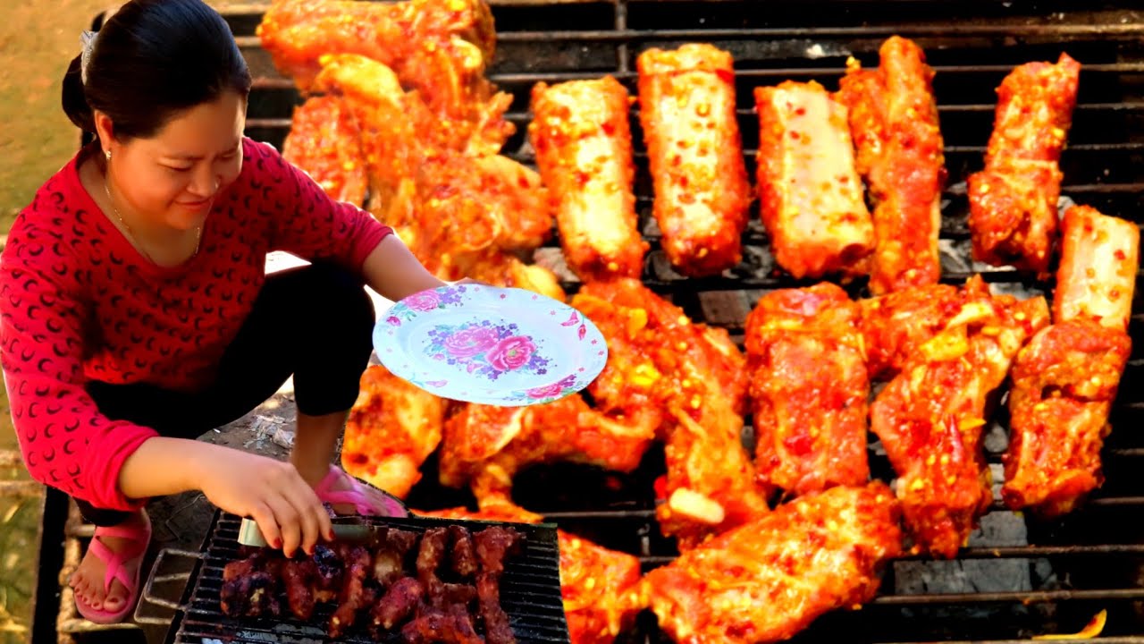 BBQ Grilled Ribs Recipe - Outdoor Fresh Cooking - YouTube
