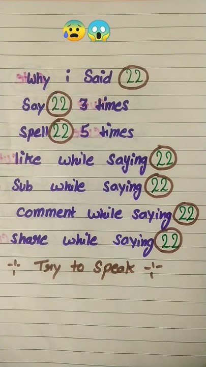 why I said 22 😱 - YouTube