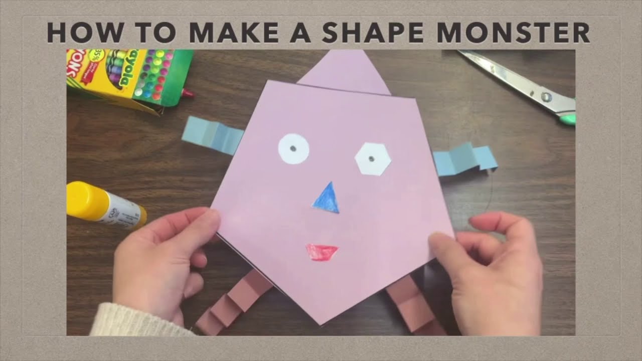 🤖Shape Monster👻 - Easy math and art combined lesson - YouTube