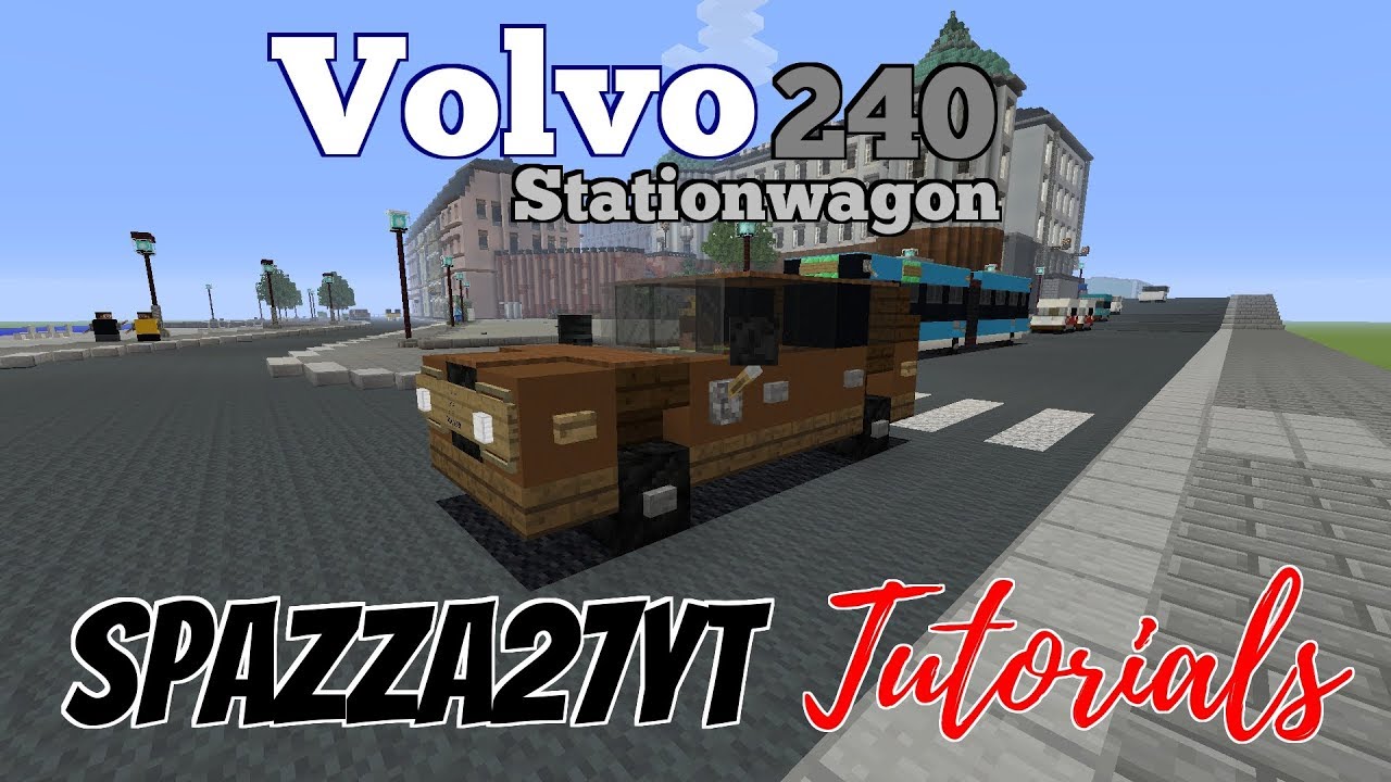 Minecraft Volvo 240 Stationwagon Tutorial - YouTube