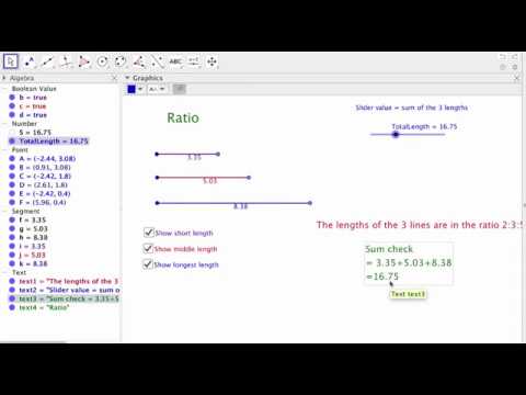 Ratios with GeoGebra - YouTube