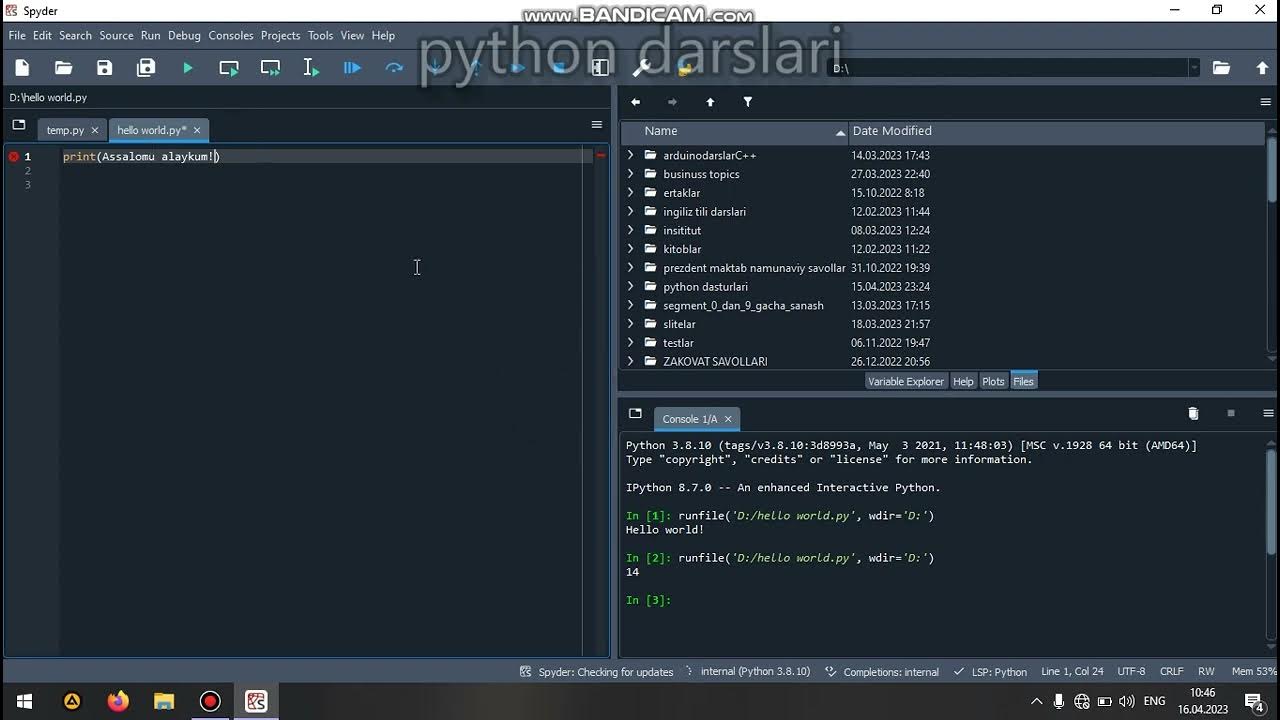 Python Darslari 1 Dars Youtube