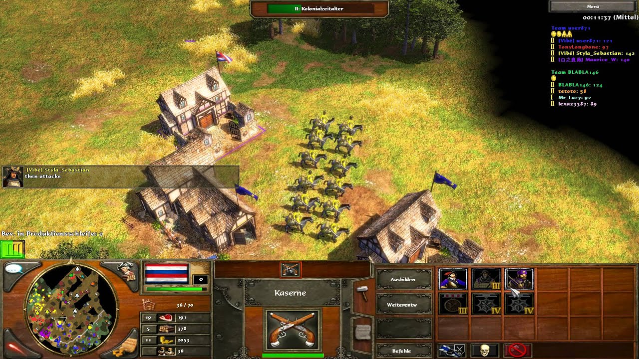 Age Of Empires Iii 4vs4 Gameplay German Part 1 Youtube