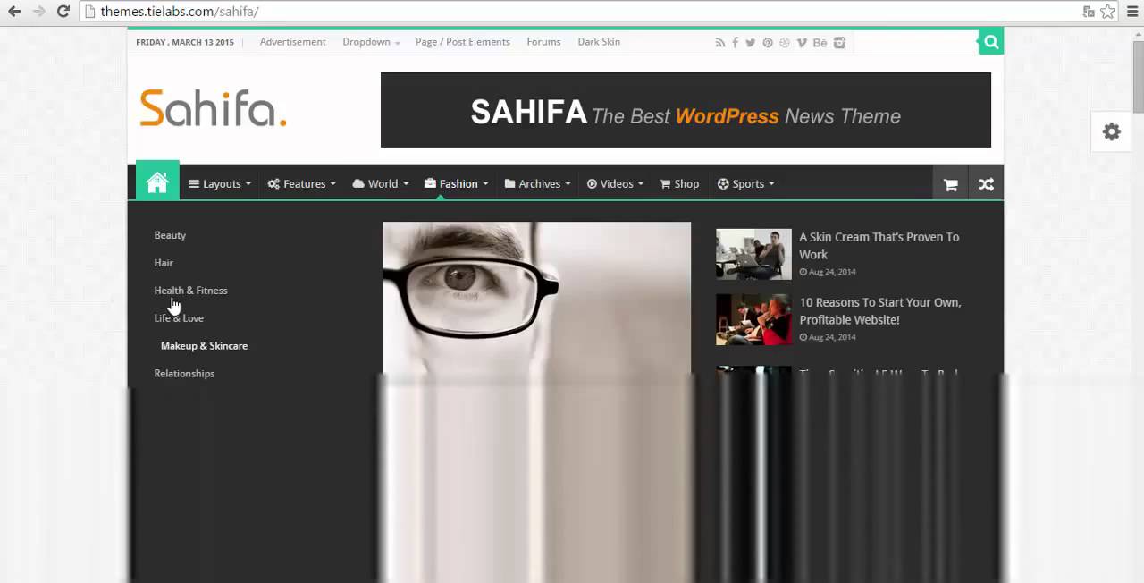Download Free WordPress Theme Sahifa – Responsive WordPress News ...