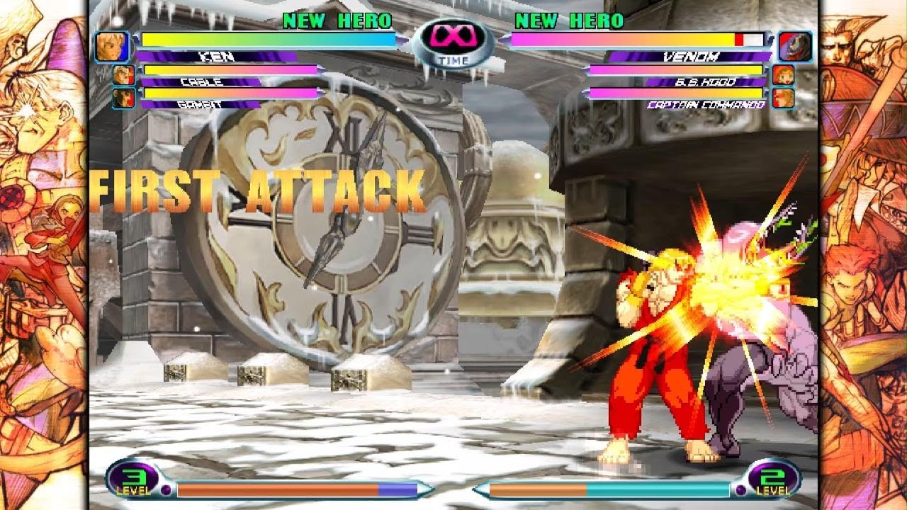 MARVEL vs. CAPCOM 2 - Ken/Cable TOD combos - YouTube