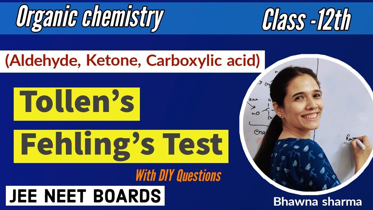 Tollen's reagent and Fehling's solution test | Organic chemistry| Class ...