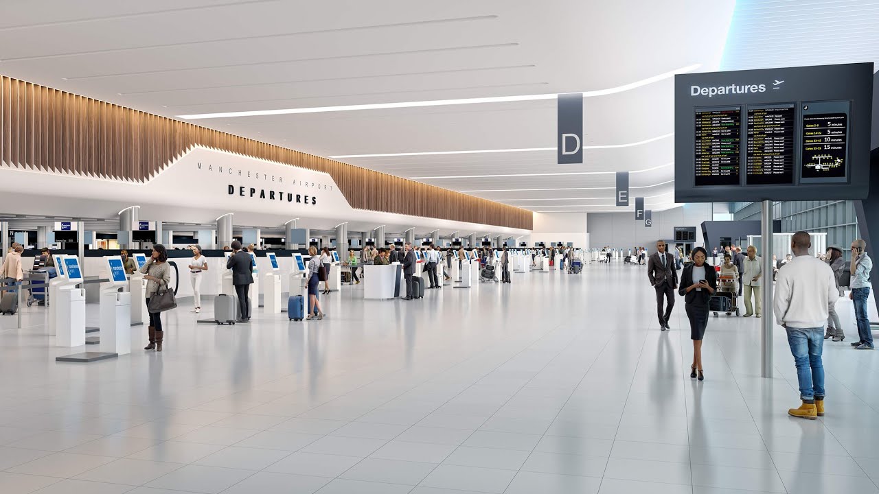 Manchester Airport Tour, UK 🇬🇧 Terminal 1,2,3 - YouTube