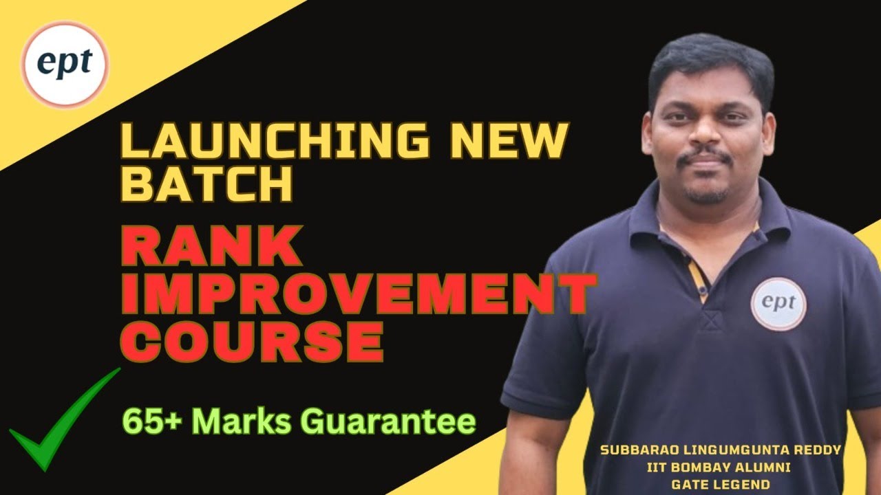 LAUNCHING NEW BATCH OF RANK IMPROVEMENT COURSE - YouTube