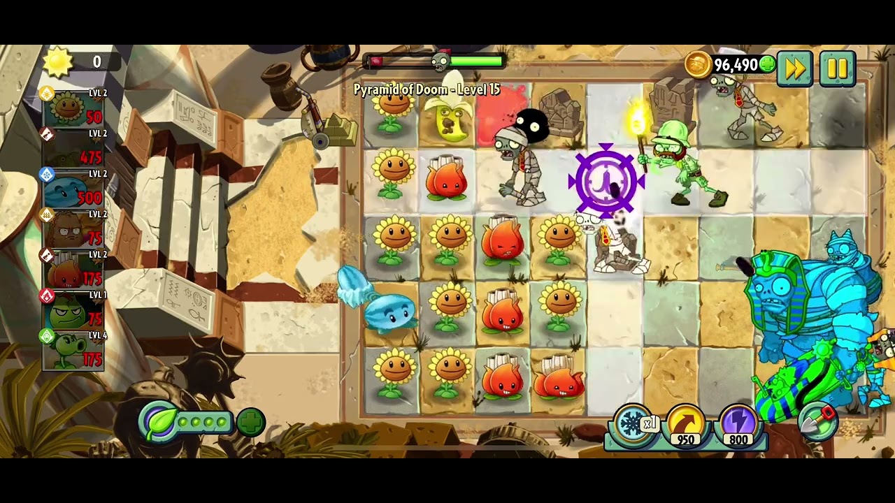 recovering 1 of my lawn mowers in pyramid of doom ️‍🩹 #pvz2 # ...