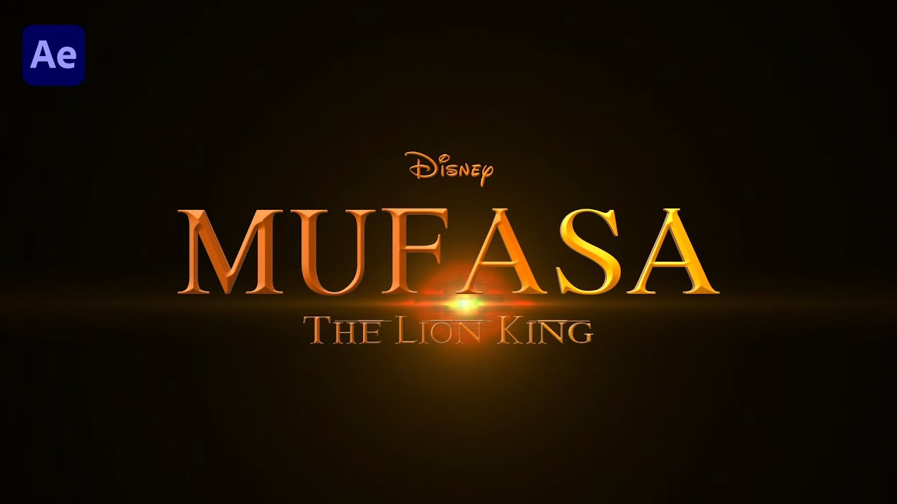 Mufasa : The Lion King Title Card After Effects Template - YouTube