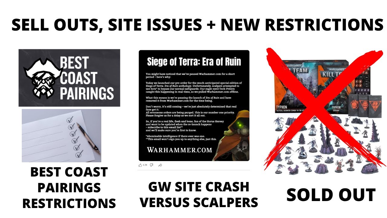 GW Pre Order Problems + Sell Outs, BCP Restrict Stats Sites, Etsy vs 3D ...