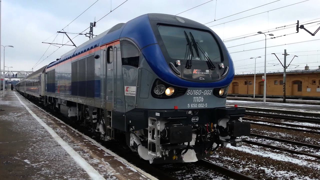 SU160-002 z TLK Staszic Rzeszów - Piła - YouTube
