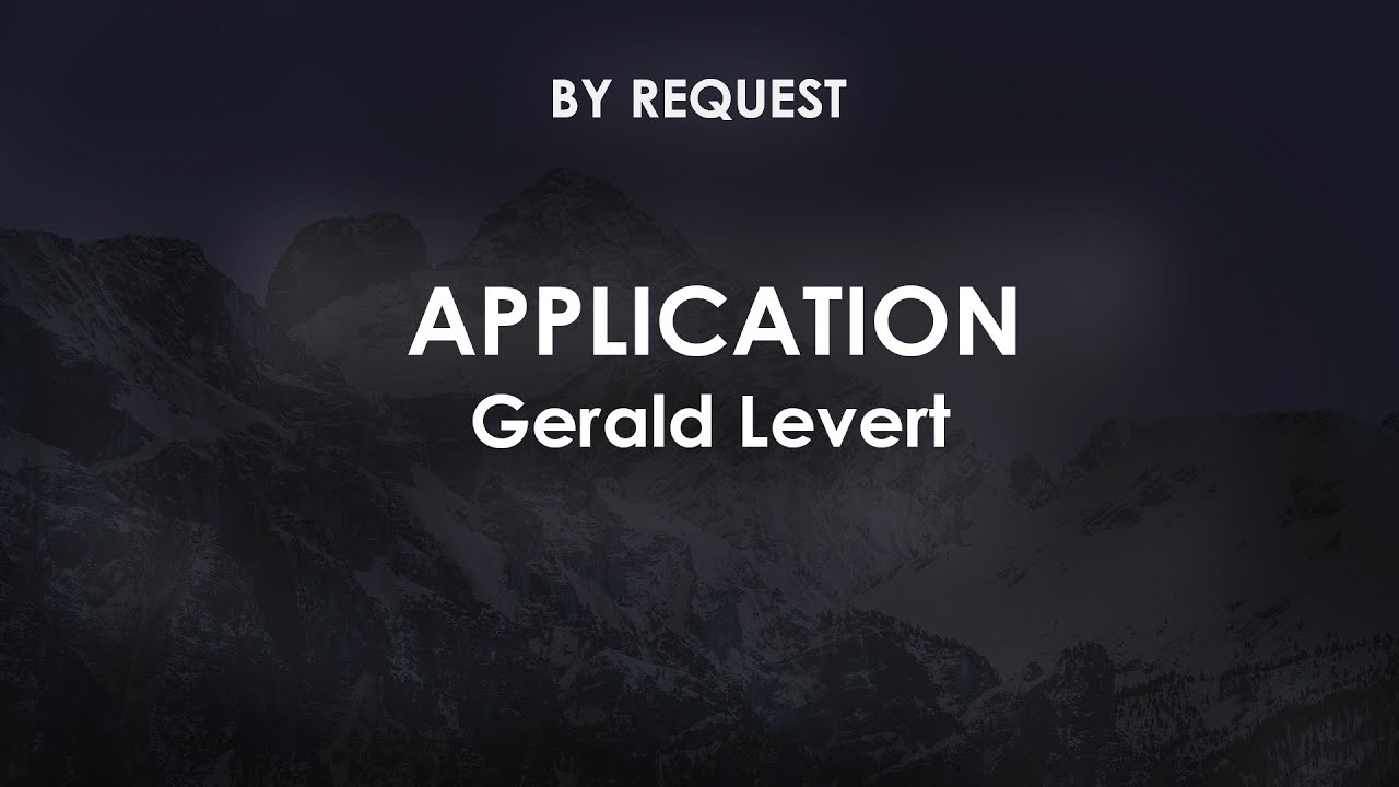 Application (I'm Looking 4 a New Love) | Gerald Levert - YouTube