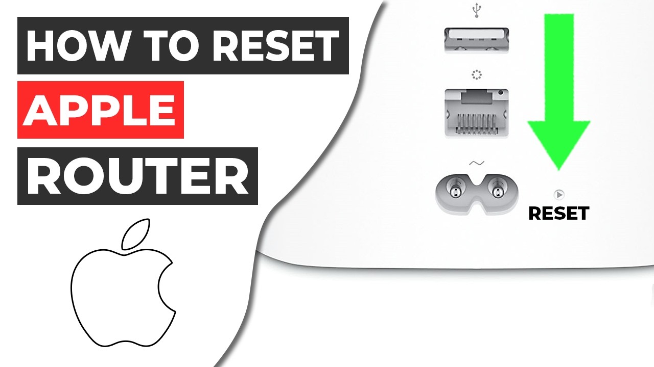 🔁 How to Reset Apple router to factory default settings - YouTube