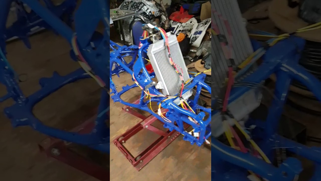Yamaha Banshee Project - powder coated frame. - YouTube