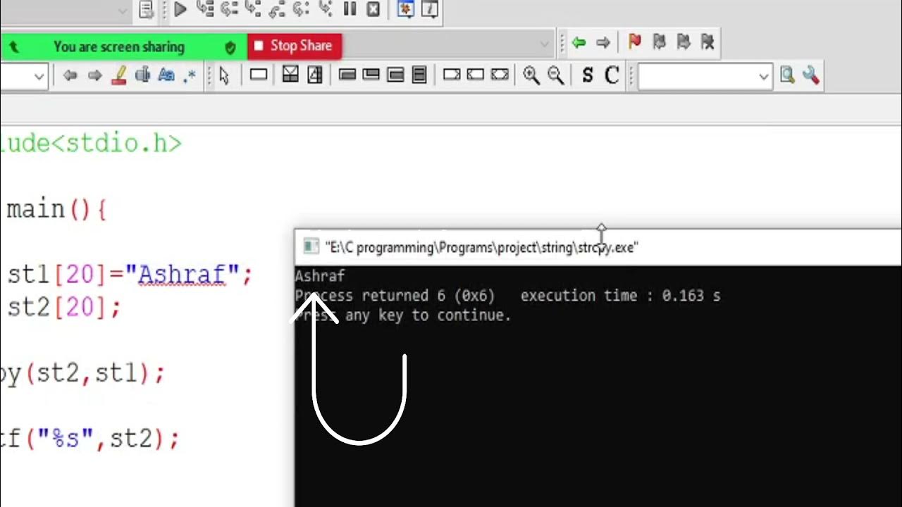 String functions Strcpy | code block | - YouTube