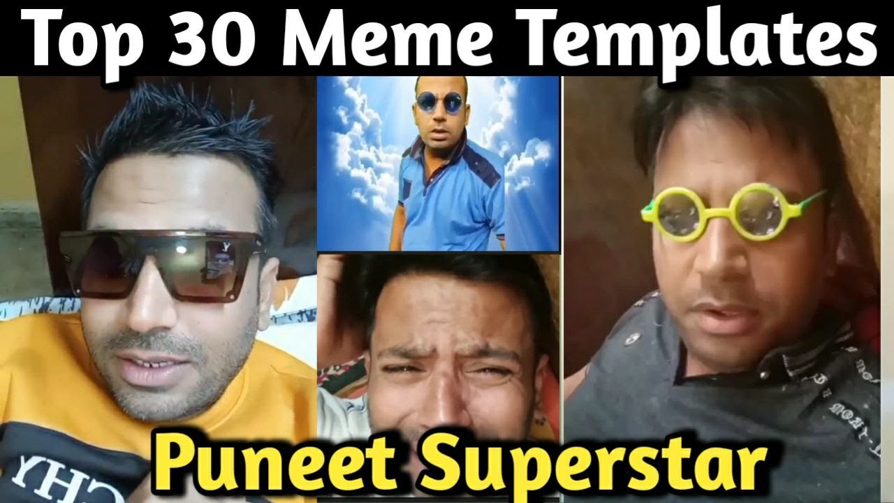 Puneet Superstar Meme Templates - TOP 30 [ With Download Link] - YouTube