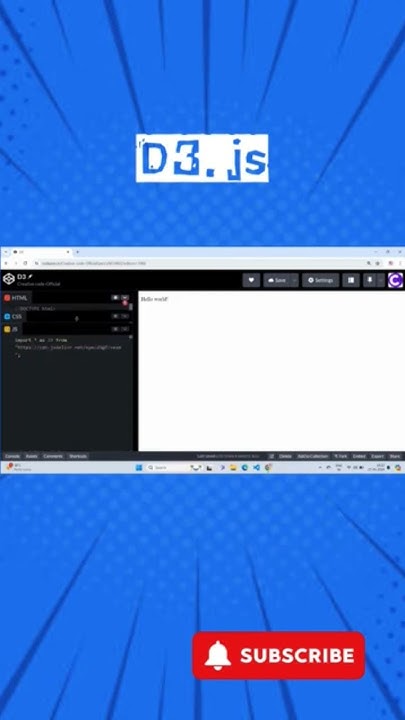 How to load d3.js in a Javascript project #shorts #d3 #tamil #javascripttamil - YouTube
