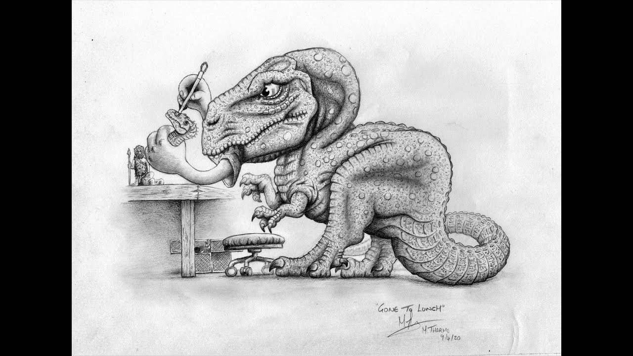 Gwangi Caricature Speed Drawing/ Timelapse #Harryhausen100 - YouTube