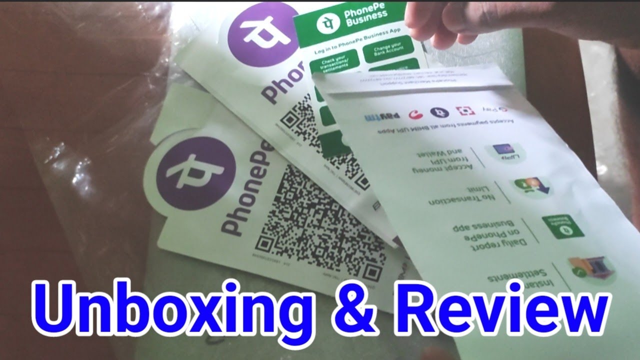 PhonePe Merchant QR Code Unboxing And Review | Phonepe Bussiness Free ...