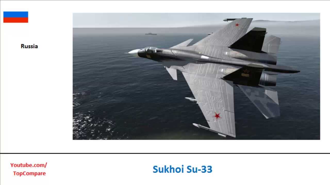 Sukhoi Su-34 VS Sukhoi Su-33, Multirole Fighter specs comparison - YouTube