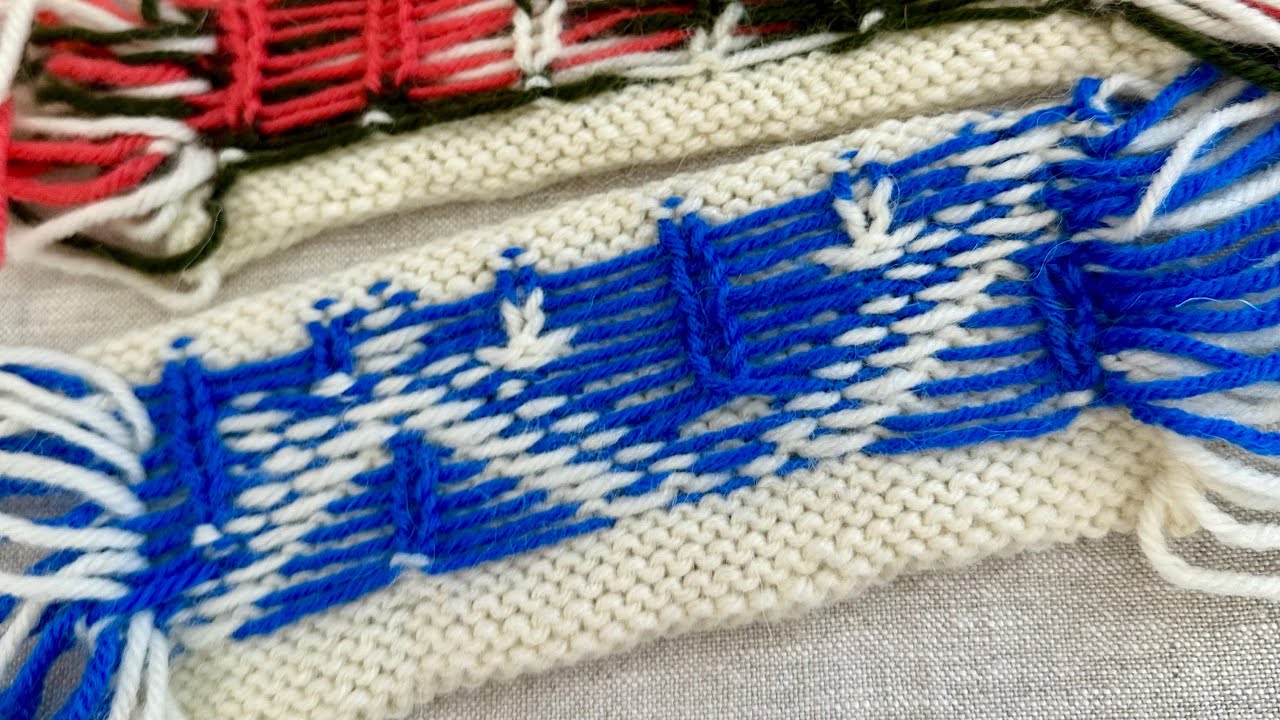 Ladder-back Jacquard Demo | 2-colour | Different Increases - Part 1 ...