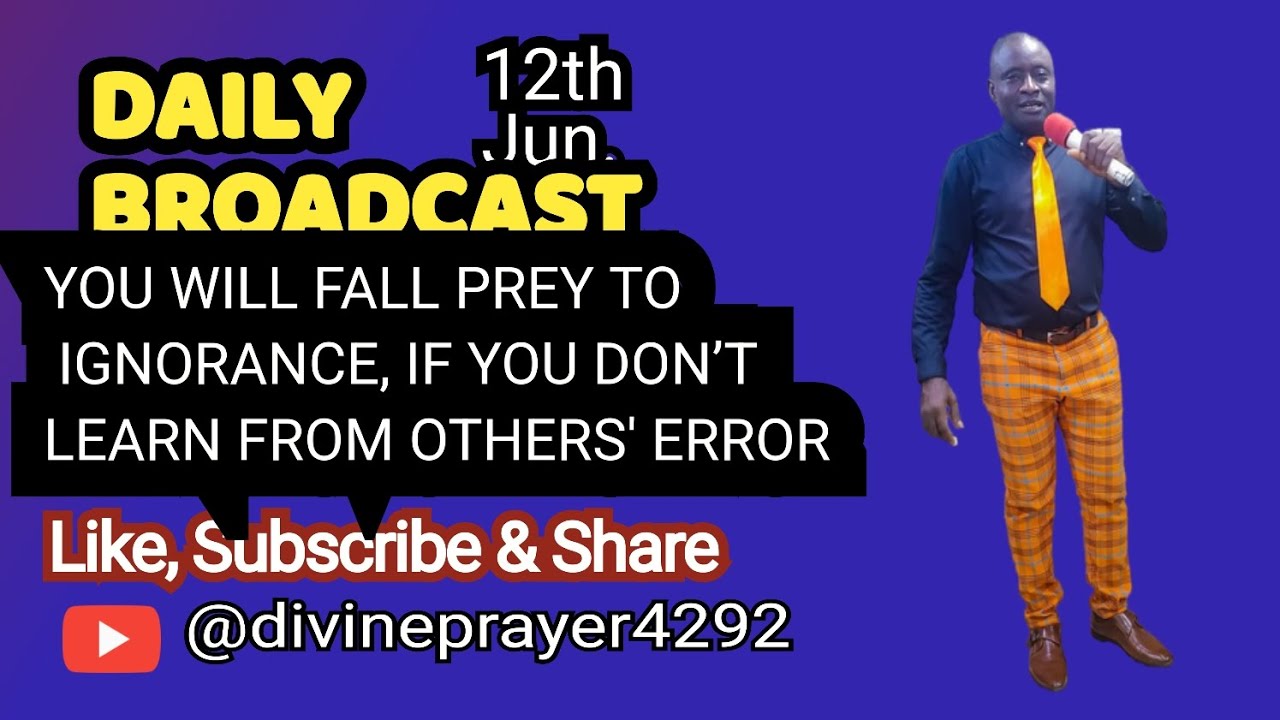 YOU WILL FALL PREY TO IGNORANCE, IF YOU DON’T LEARN FROM OTHERS ...