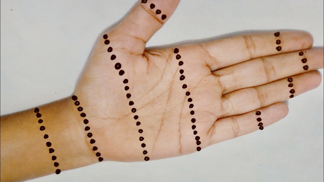 New Dotted Full hand mehndi design trick | Mehendi design for hands ...