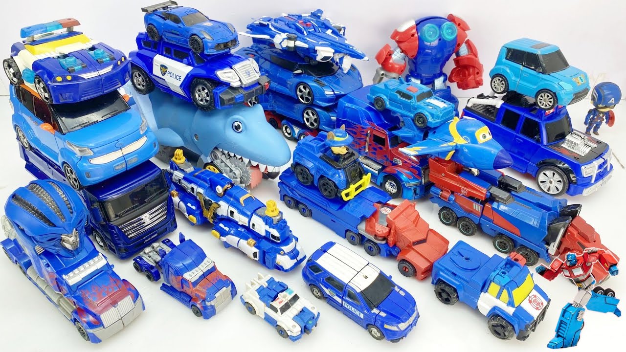 Tobot TRANSFORMERS Azul Completo: Optimus Prime, Coche Tiburón, Coche ...
