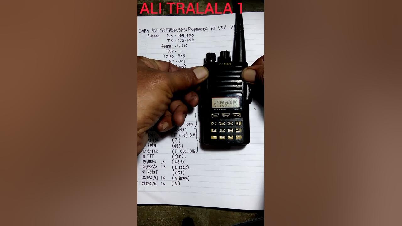 Cara seting Frekuensi repeater Ht VEV V18 @alitralala1460 - YouTube