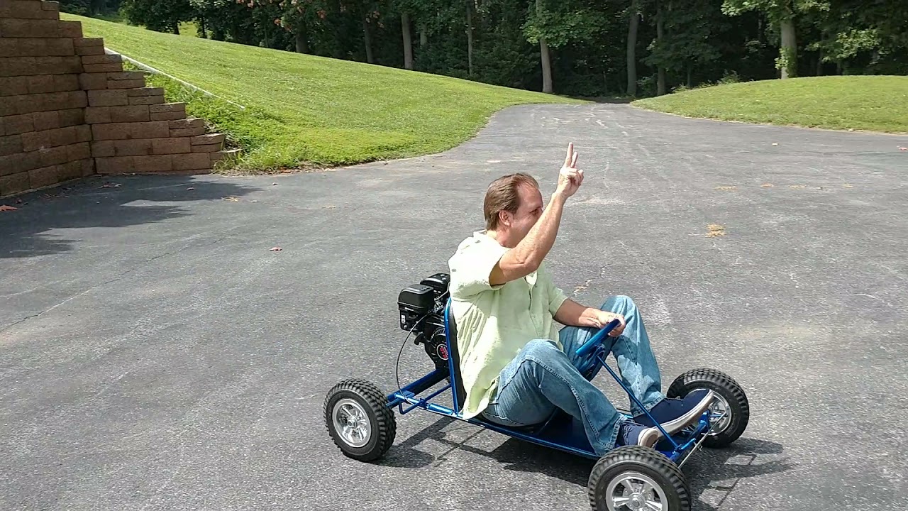 Jeff riding the 1968 Rupp Go Kart, first time since 1973. - YouTube