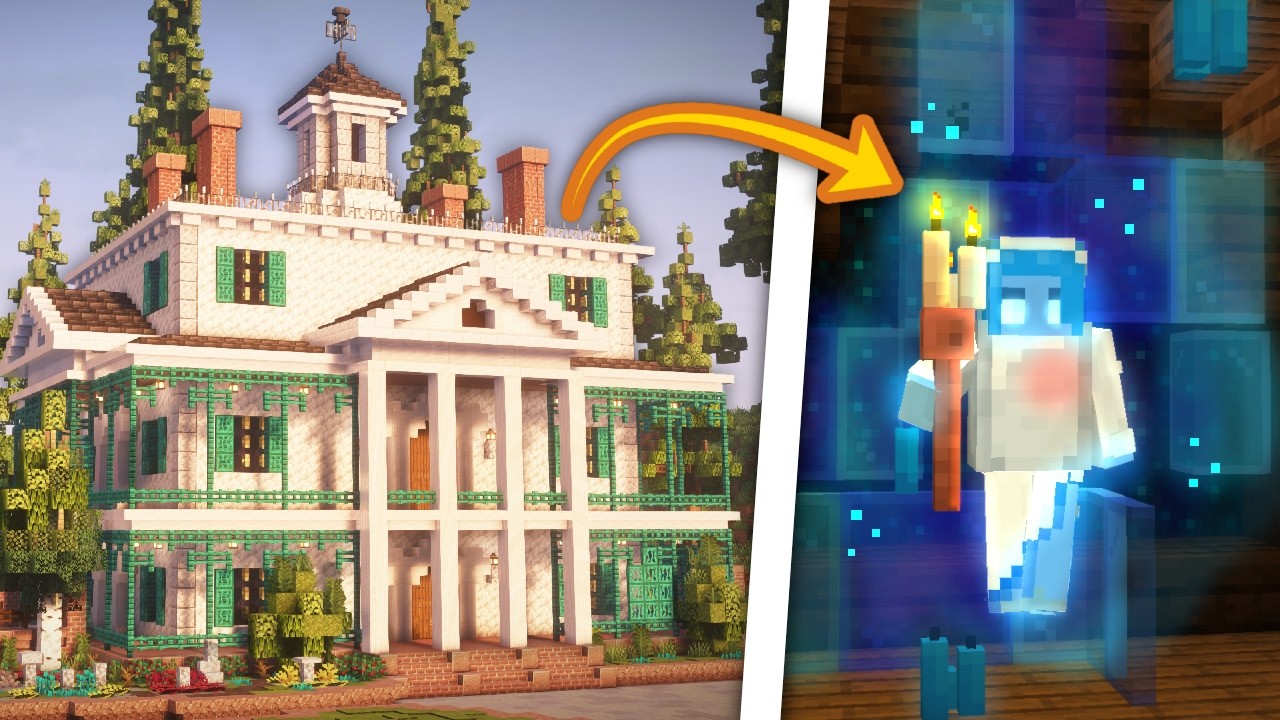 I Built a WORKING Haunted Mansion in Minecraft - YouTube