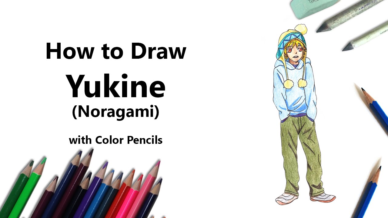 How to Draw a Yukine from Noragami with Color Pencils [Time Lapse ...