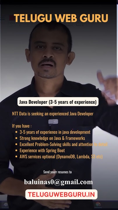 Java developers hiring (3+) #teluguwebguru #javajobs #job - YouTube