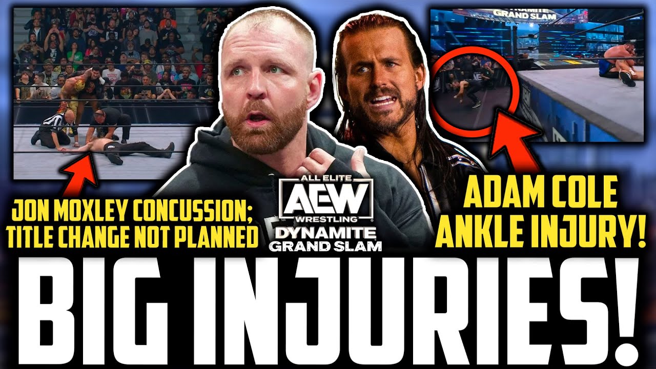 AEW Jon Moxley CONCUSSION SCARE! | Adam Cole ANKLE INJURY | AEW ...