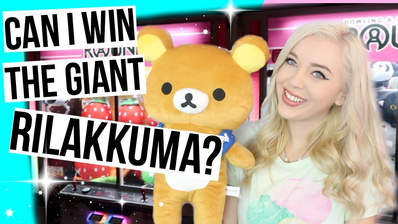 Can I win the GIANT Rilakkuma!? -Round 1 Arcade! - YouTube