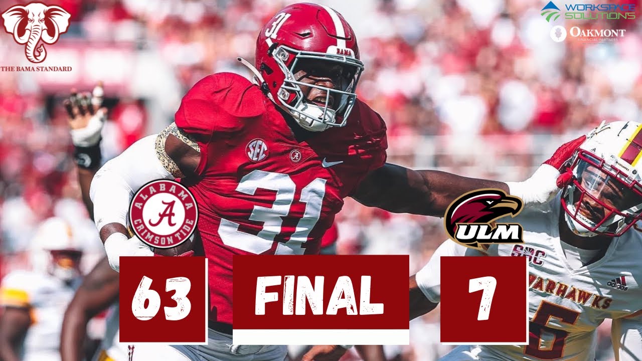 The Bama Standard Post Game Show: What Did We Learn from Alabama vs ULM ...
